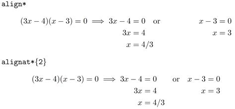 White Space And Double Align Inside An Align Environment Tex Latex