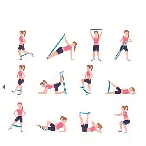 Conjunto de Faixas de Resistência Elásticas de TPE para Ioga e Fitness