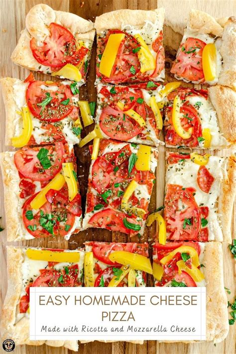 Homemade Ricotta And Mozzarella Cheese Pizza Recipe Homemade Cheese