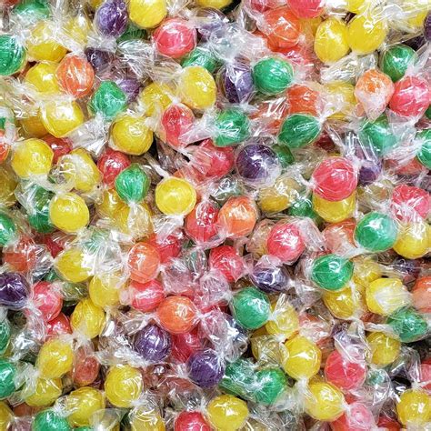 Assorted Traditional Sour Fruit Balls Individually Wrapped