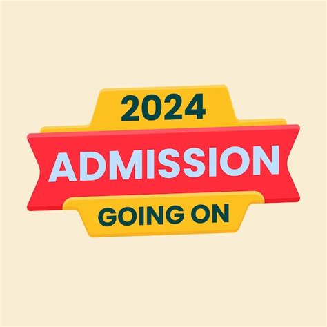 Admisión 2024 en banner Vector Premium
