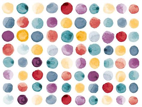Platzset Tischsets Platzsets Abwaschbar Bunte Punkte Muster 4