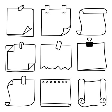Premium Vector Set Of Note Paper Vector