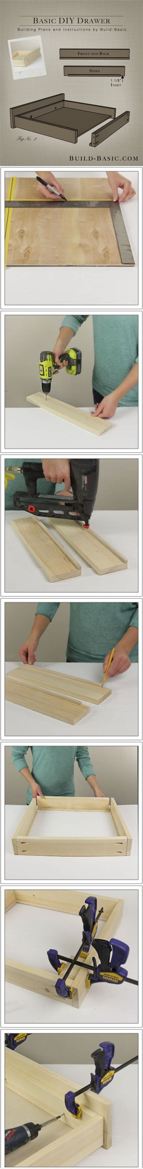 Build A Basic DIY Drawer Build Basic Diy Drawers Diy Woodworking Projects