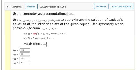 Solved 3 [ 13 Points] Details Zilldiffeq9m 15 1 004 My