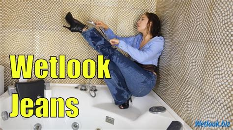 Wetlook Girl Gets Wet In Jacuzzi In Jeans Wetlook Heels Wetlook Girl Jeans
