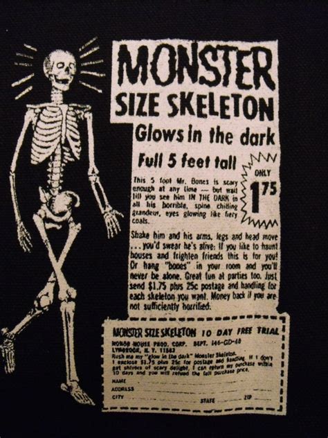 Skeleton Comic Book Ad Patch Horror Weird Strange Free