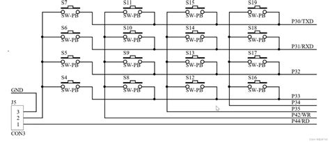 矩阵键盘的原理和编程矩阵键盘编程 Csdn博客