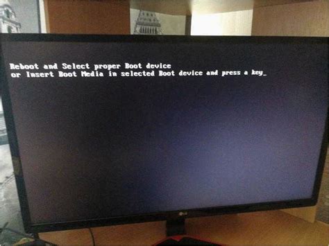 Ошибка Reboot And Select Proper Boot Device при загрузке операционной