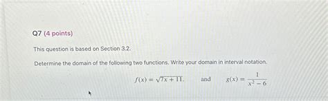 Solved Determine The Domain Of The Following Two Functions Chegg