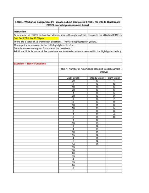 Excel Workshop Assignment Warning Tt Undefined Function 32 Instruction Review A Set Of