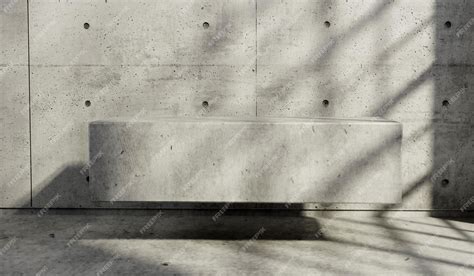 창 산업 내부 배경 3d 렌더링에서 햇빛이 비치는 추상적이고 비어 있는 현대적인 콘크리트 방 프리미엄 사진