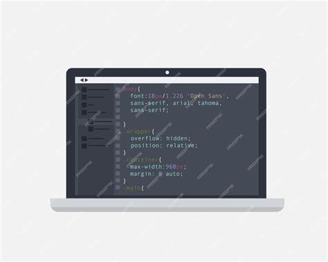 Premium Vector Coding And Programming Concept Code On The Screen Laptop