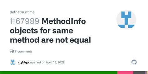 MethodInfo Objects For Same Method Are Not Equal Issue 67989