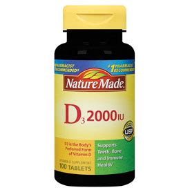Nature Made Vitamin D 2000 Iu 100 Tablets