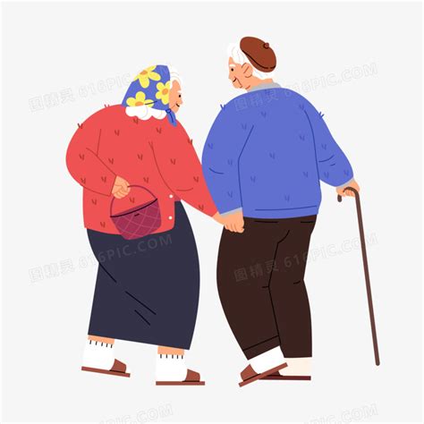 手绘卡通老人背影免抠元素图片免费下载png素材编号1pkirplrk图精灵