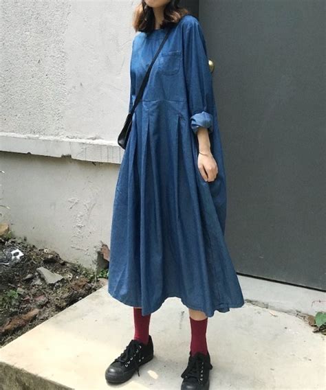 Ns（エヌドットエス）の「デニムロングワンピース（ワンピース）」 Wear