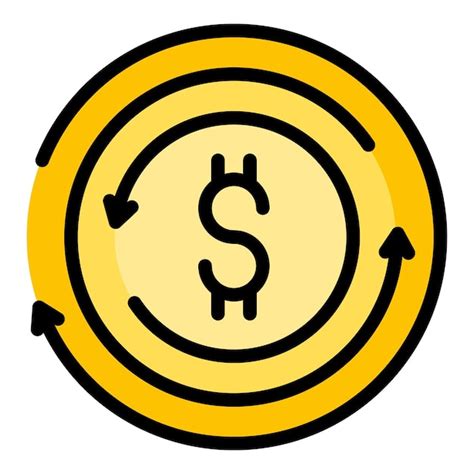 Icono De Dólar Financiero Contorno Icono Vectorial De Dólar Financiero