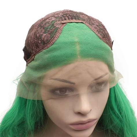 26inch Long Wavy Brown Synthetic Lace Front Natural Wig Half Hand Tied