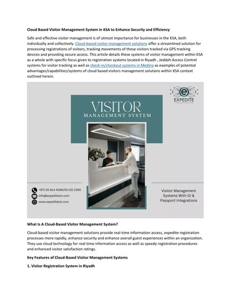 Ppt Cloud Based Visitor Management System In Ksa Powerpoint Presentation Id 13342062