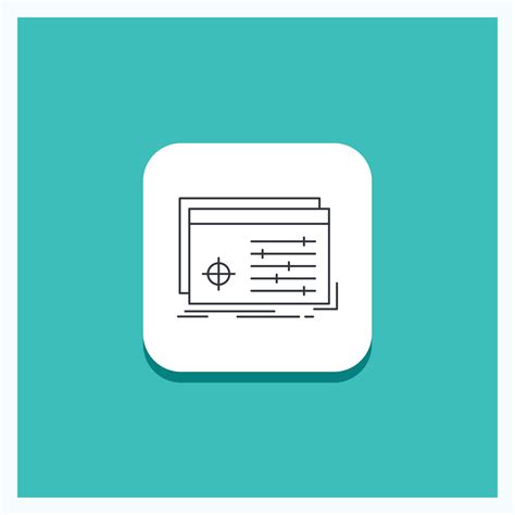 Round Button For File Object Processing Settings Software Line Icon