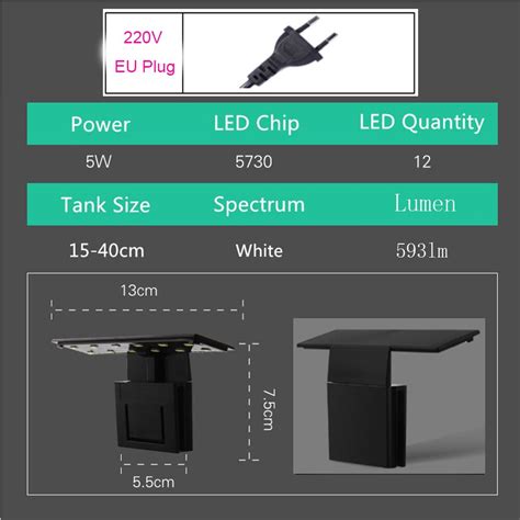 Super Brightness 10w Led Aquarium Lighting Clip On Grandado
