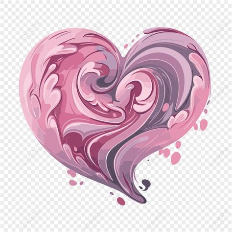 핑크 하트 벡터만화클립 아트상표 Png 일러스트 무료 다운로드 Lovepik