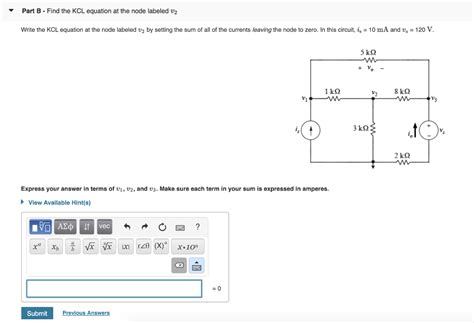 solved part b find the kcl equation at the node labeled 02