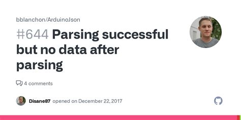 Parsing Successful But No Data After Parsing · Issue 644 · Bblanchonarduinojson · Github