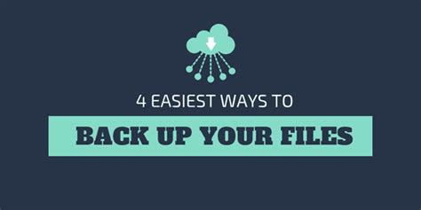 4 Easiest Ways To Back Up Your Files And Keep Them Safe