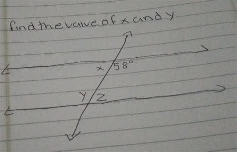 solved find the valve of xand y [geometry]