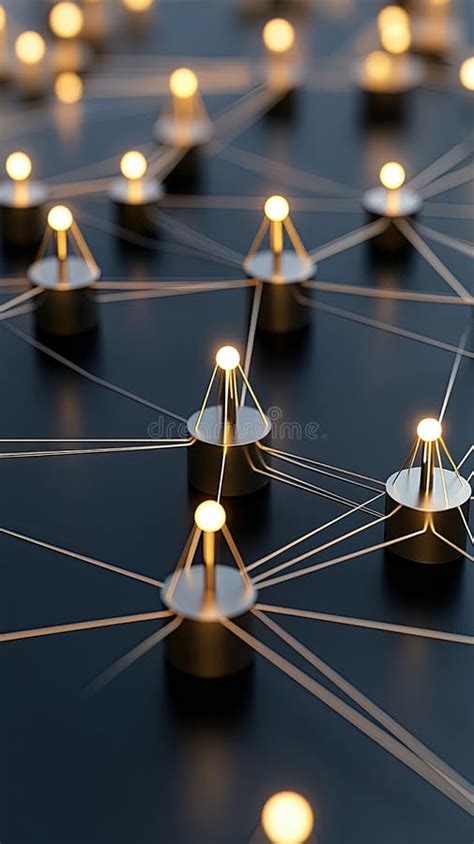 Abstract Representation Of A Digital Network Illustrating Connections Among People With A Soft