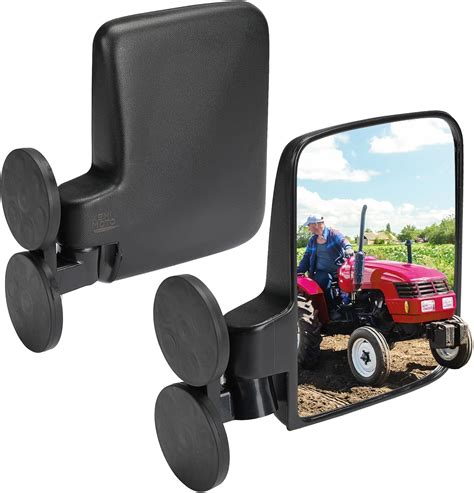 KEMIMOTO Magnetic Tractor Side Mirrors Excavator Forklifts Mirror