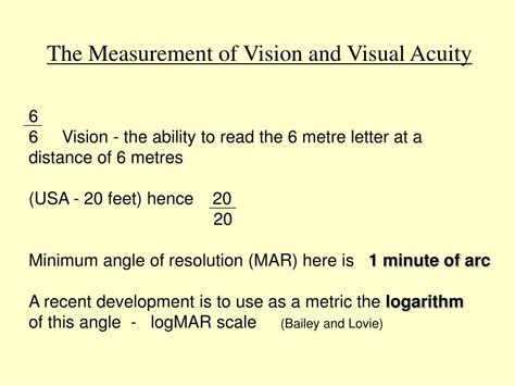 Ppt The Measurement Of Vision And Visual Acuity Powerpoint Presentation Id3522049