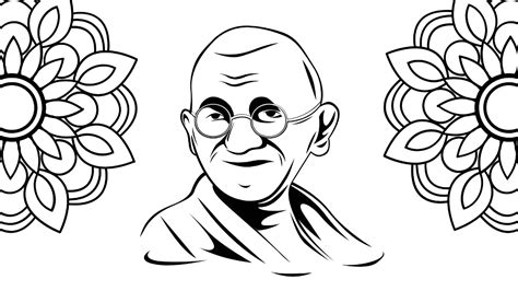 Free Gandhi Jayanti Drawing Background Template To Edit Online