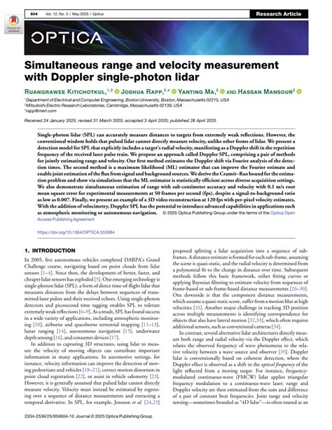 Pdf Simultaneous Range And Velocity Measurement With Doppler Single