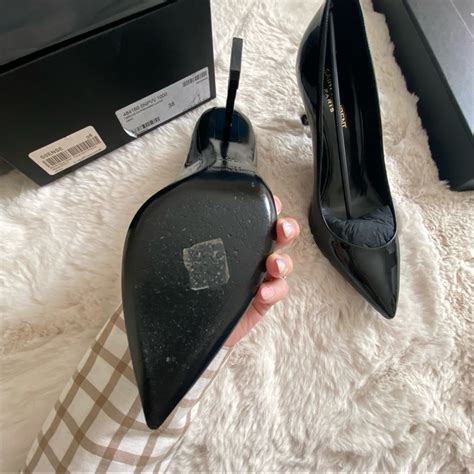 Saint Laurent Black Opyum 85 Patent Pumps Gem