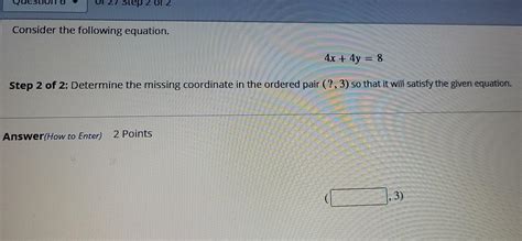 Solved Step Of Consider The Following Equation X Y Chegg