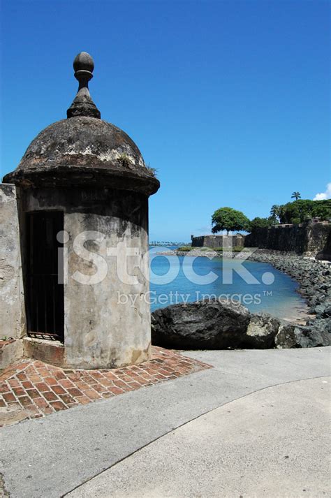Sentry Post Entrance El Morro Fort San Juan Puerto Rico Stock Photo
