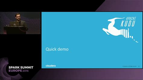 Apache Kudu And Spark Sql For Fast Analytics On Fast Data Mike Percy Youtube