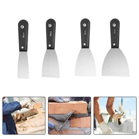 Four Size Putty Cutter Tool Set For Efficient Drywall Application Work