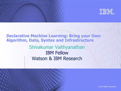 declarative machine learning bring your own syntax algorithm data