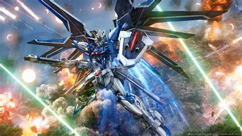 Safebooru Absurdres Beam Rifle Blue Eyes Energy Gun Exhaust Explosion