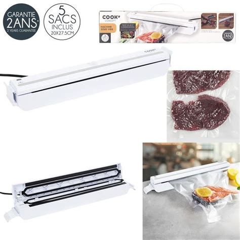 Cook Concept Machine Appareil De Mise Sous Vide Et Soude 5 Sacs
