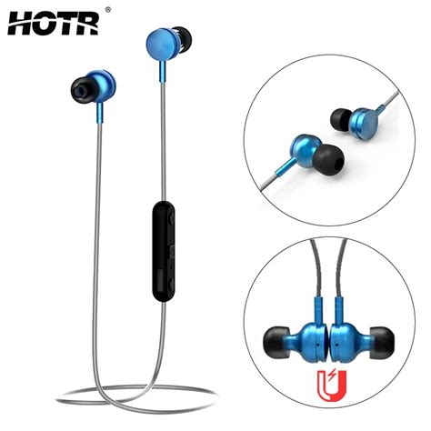Hotr Magnetic Earphone Bluetooth Earphone Wireless Wired Earbuds With