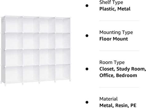 16 Cube Storage Shelf Storage Bookcase Bookshelf With Metal Hammer