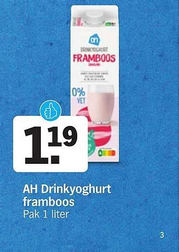 AH Drinkyoghurt Framboos Aanbieding Bij Albert Heijn Folders Nl