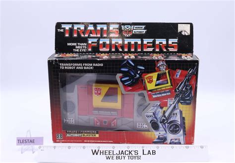 Blaster 100 Complete W Box 1985 Vintage Hasbro G1 Transformers Action Figure Wheeljacks Lab