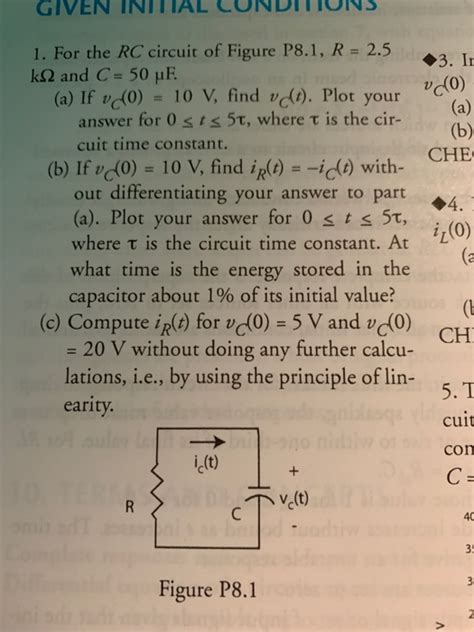 Solved Chapter 8 First Order Rl And Rc Circuits Rs3 Vi T