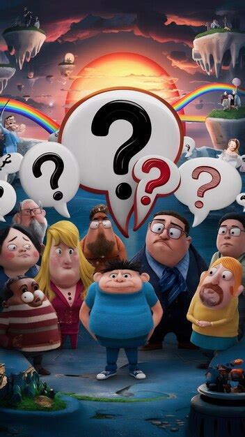 Speech Or Thought Bubbles With Question Marks Premium AI Generated Image